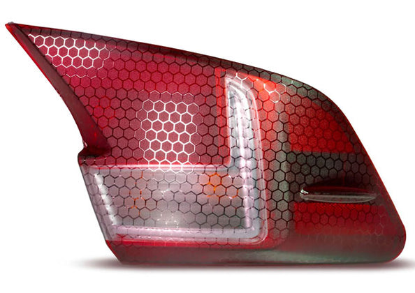 Tail Light Tint: Hex+ Matte Smoke Honeycomb — CWS USA
